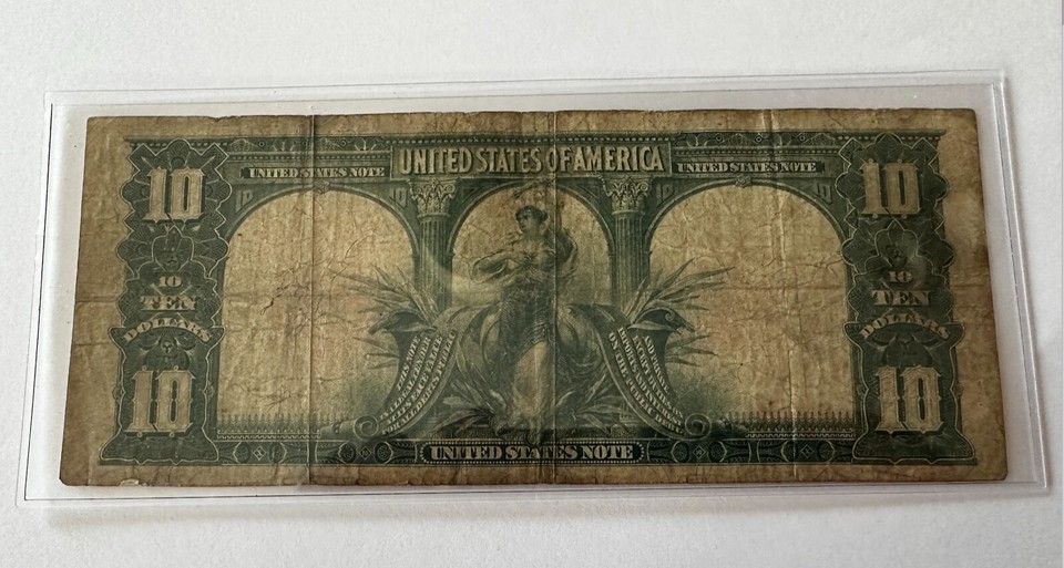 1901 $10 Legal Tender Bison Note Fr. 122 Buffalo Note)Very Fine ...