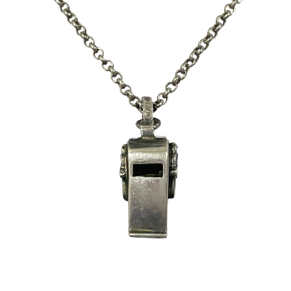 Chrome Hearts SV925 Necklace Tiny Whistle x Roll Chain 16 Chrome Hearts SV925 Necklace Tiny Whistle x Roll Chain 16