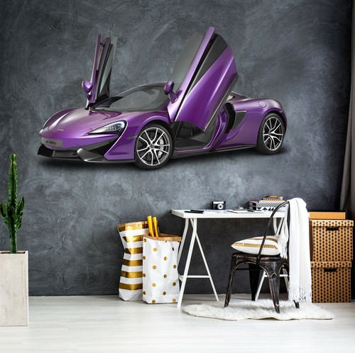 3D Purple G87 Car Wallpaper Mural Poster Transport Wall Stickers Wendy ...