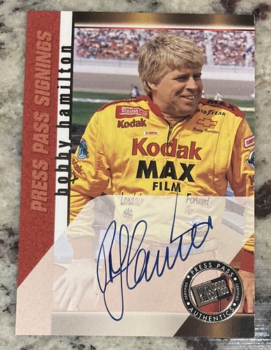 1999 NASCAR PRESS PASS SIGNINGS BOBBY HAMILTON AUTO NASCAR RIP | eBay