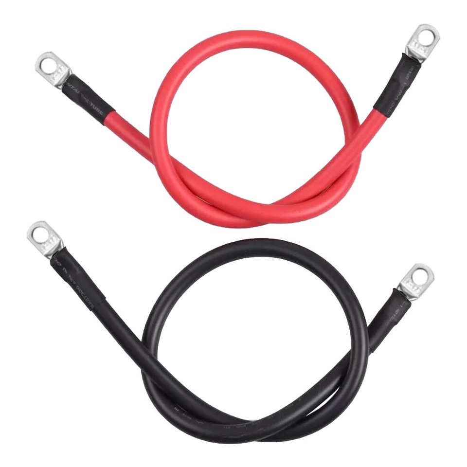2PCS 50cm 12V Battery Cable Connection Line Copper Cable Battery ...