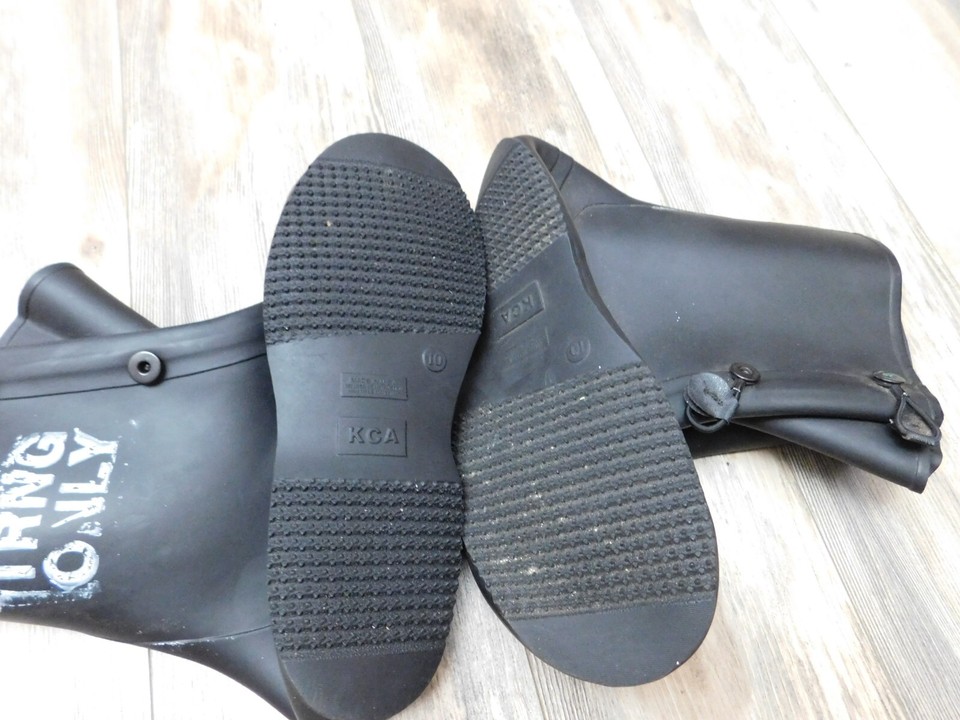 US MILITARY KCA BLACK MAN'S RUBBER OVER BOOTS SIZE 10 | eBay