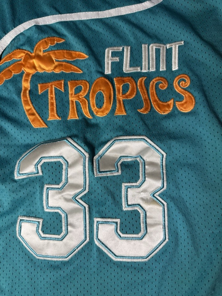 Flint Tropics Jersey Mens Small Jackie Moon #33 Semi Pro Will Ferrell ...