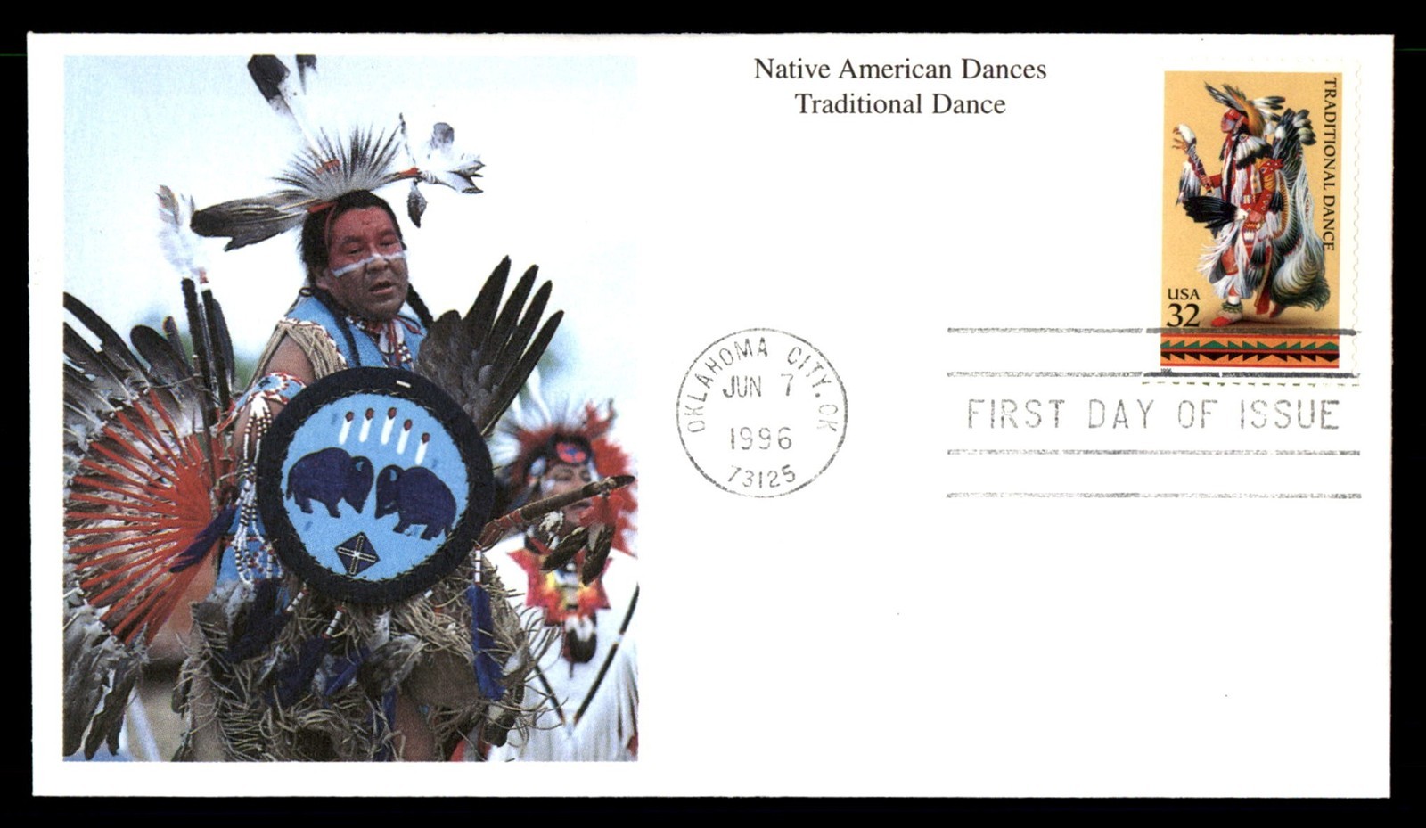 Mayfairstamps US FDC 1996 Oklahoma Native American dances traditional ...