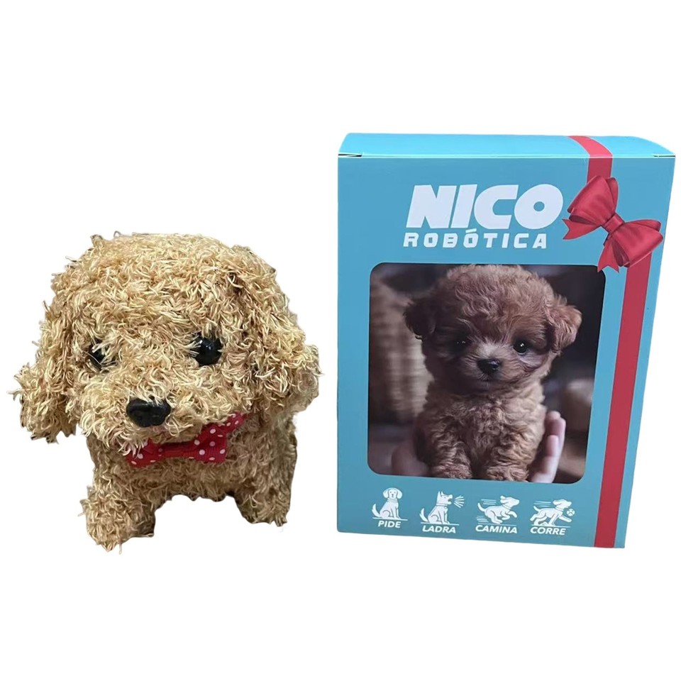 Plush Teddy Toy Puppy Electronic Interactive Pet Dog Realistic Fluffy ...