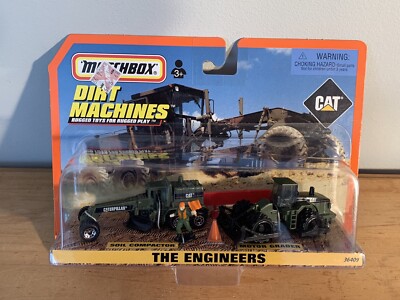 Matchbox 1998 Dirt Machines The Engineers Soil Compactor Motor Grader ...