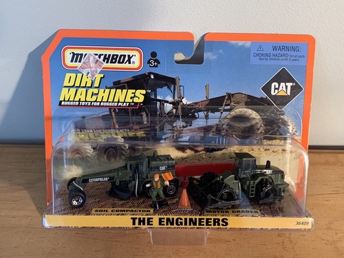 Matchbox 1998 Dirt Machines The Engineers Soil Compactor Motor Grader ...