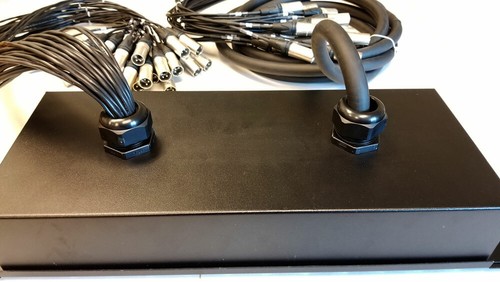 CBI 32 Ear Splitter Box Rack w/5ft Mon 15ft Main Microphone Split Snake ...