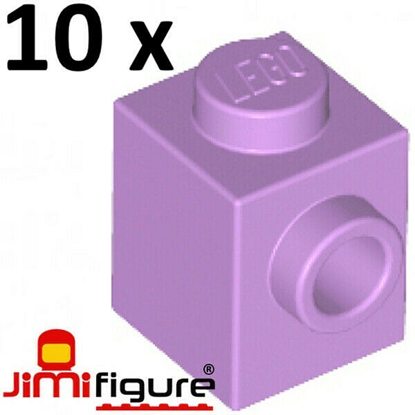 NEW 10 x LEGO 1x1 Modified Brick w Stud 1 Side Medium Lavender 87087 ...