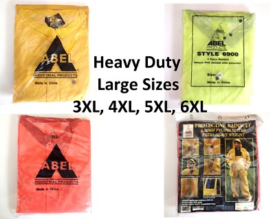 3XL, 4XL, 5XL, 6XL Heavy Duty Three Piece Rain Suit High Visibility ...