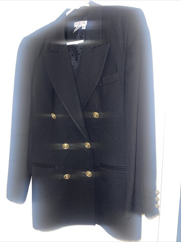 Vintage Talbots Blazer Womens 10 Navy Double Breasted 100% Wool ...