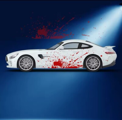Blood Splatter Car Decal; Car Decal For All Cars; Universal Fit h Both ...
