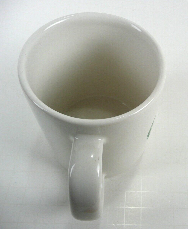 Vintage 12 oz 2004 Starbucks White Green & Black Mermaid Siren Logo Mug ...