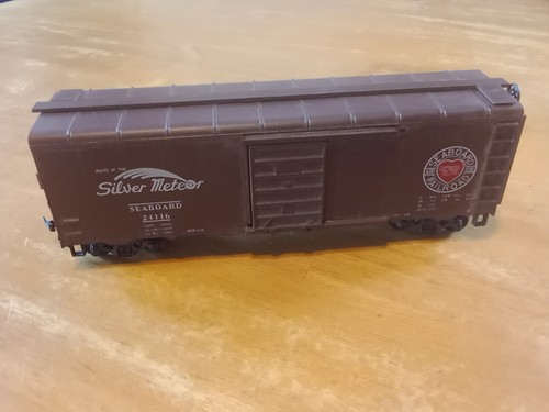 HO Scale Model Train Box Car Seaboard Railroad 24116 Route Silver ...