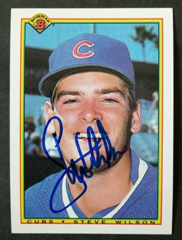 1990 Bowman SIGNED: Steve Wilson, CUBS #23 | eBay