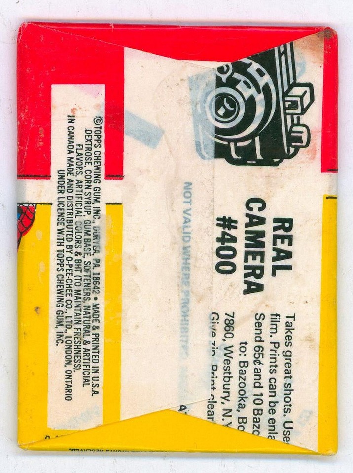 Marvel Comic Book Heroes Stickers Pack 1974 Topps Unopened Wax Trading ...