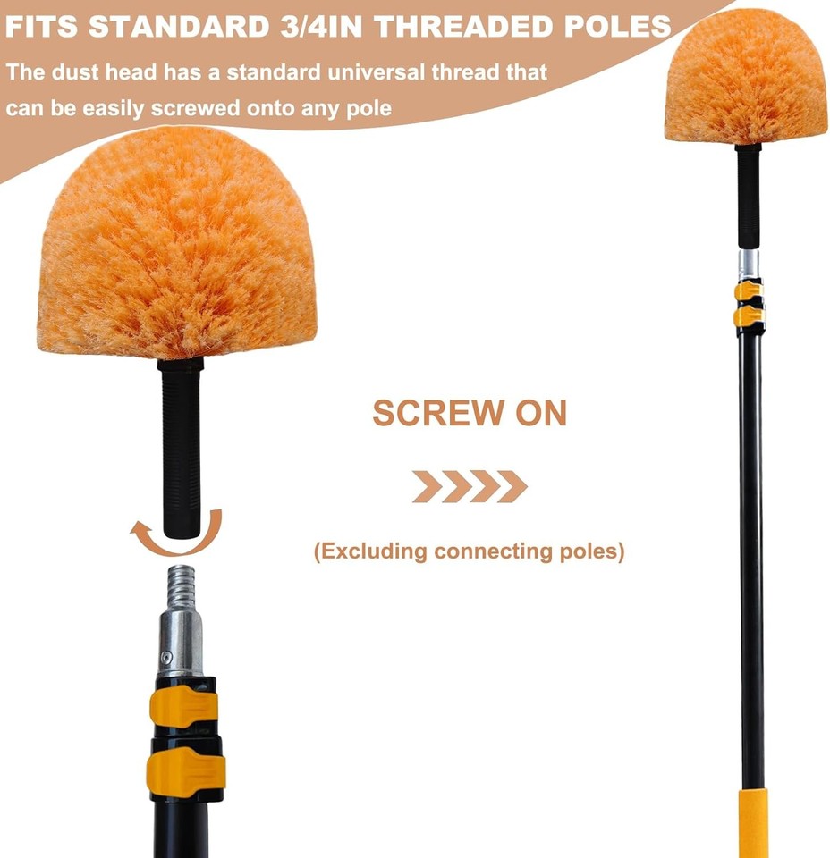 Cobweb Duster Heads 2 Pack - Twist-On Spider Web Remover for | eBay