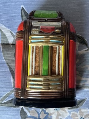 Whirlitzer Ceramic Jukebox Music Box Coin Bank With Plug Plays*Music ...