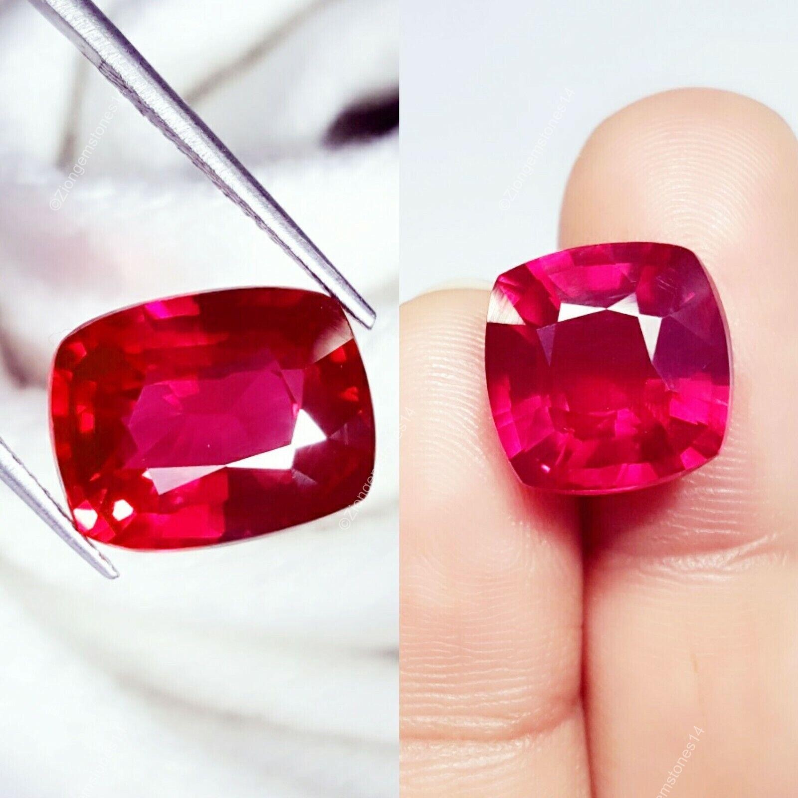 8-10 Cts Natural Madagascar Ruby Faceted Certified 2 Pcs Loose Gemstone ...