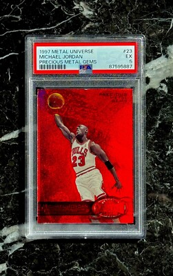 1997 METAL UNIVERSE MICHAEL JORDAN PMG PRECIOUS METAL GEMS PSA 5 | eBay