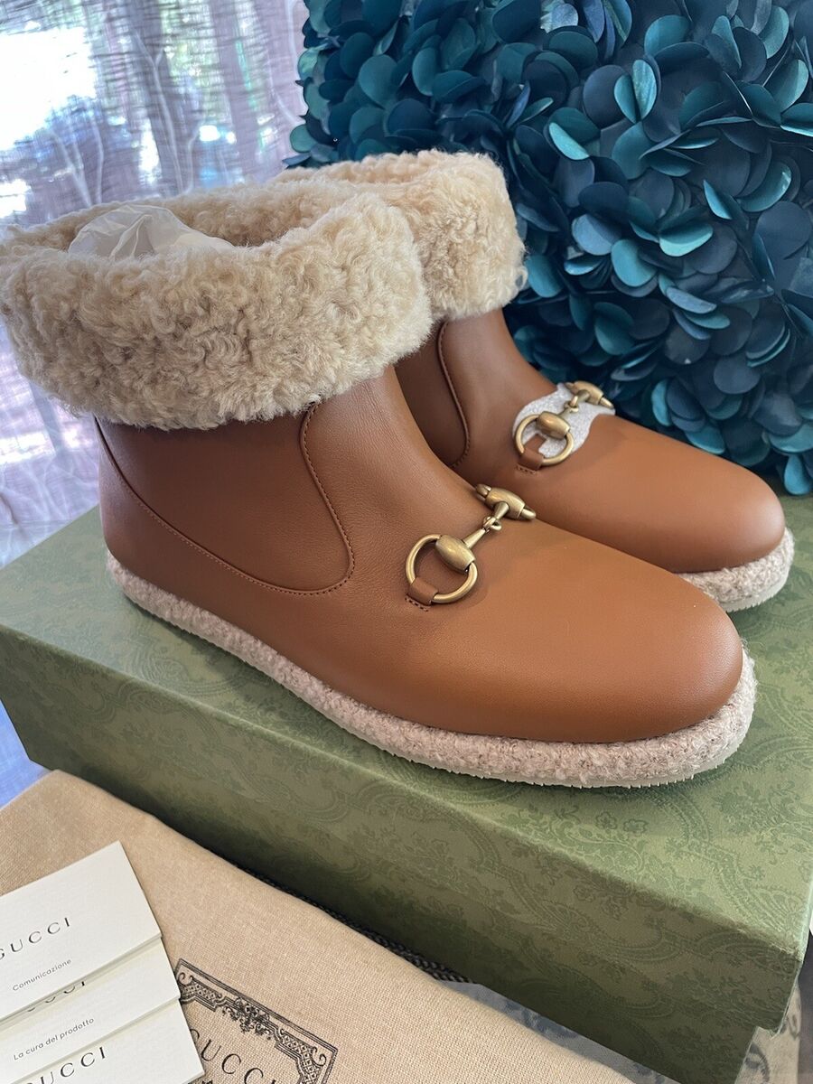 Gucci Horsebit Cognac 645753 Leather Ankle Boots Booties 39 Gucci Horsebit Cognac 645753 Leather Ankle Boots Booties 39