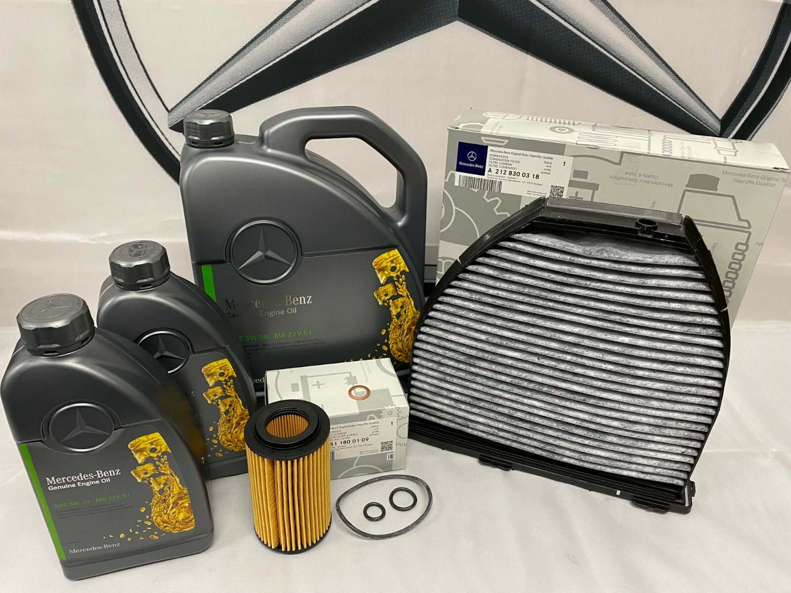 Genuine Mercedes-Benz E-Class E200 E220 E250 CDI Oil & Pollen Filters ...