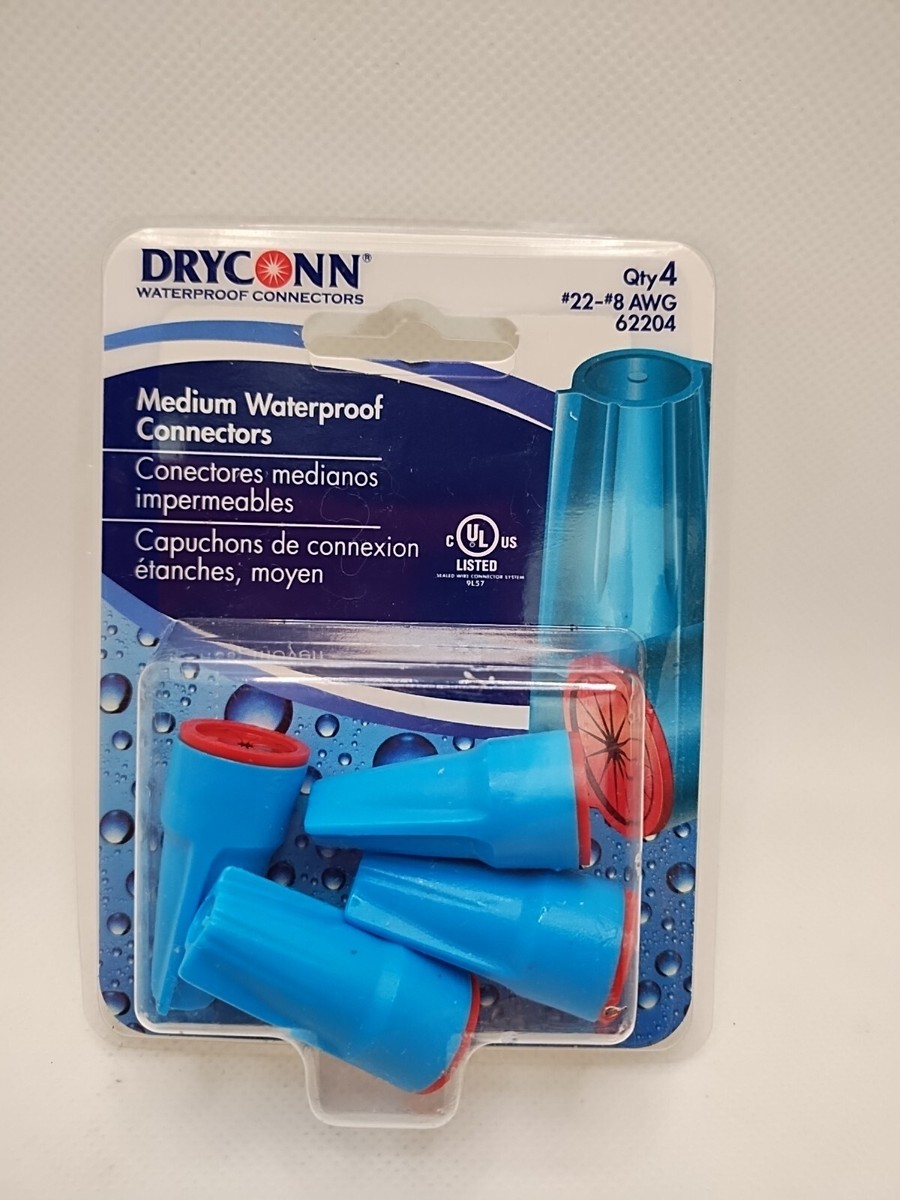 Dryconn Waterproof Wire Connectors DryConn Medium Aqua/Red Waterproof