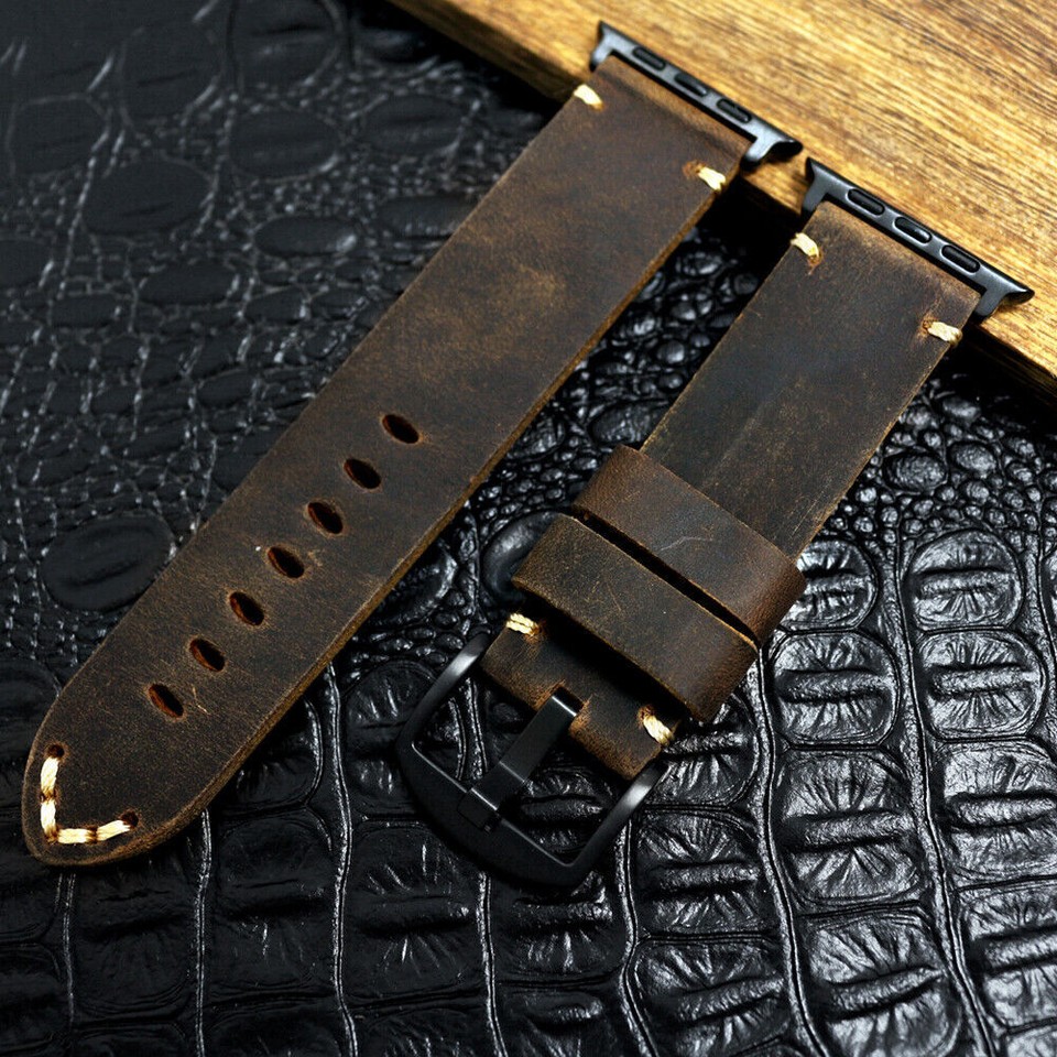 Wrist Band Vintage Strap For Apple Watch Ultra Series 10 9 8 SE Genuine ...