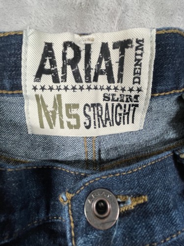 Ariat M5 Jeans Slim Straight Loop Lock Faded Blue Denim Mens Size 36x32 ...