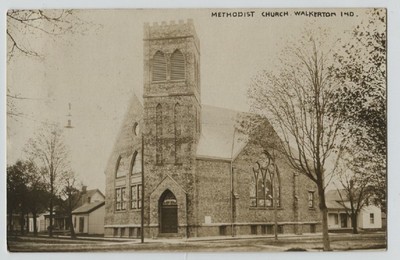 1908 Methodist Church Walkerton Indiana Real Photo Postcard RPPC | eBay