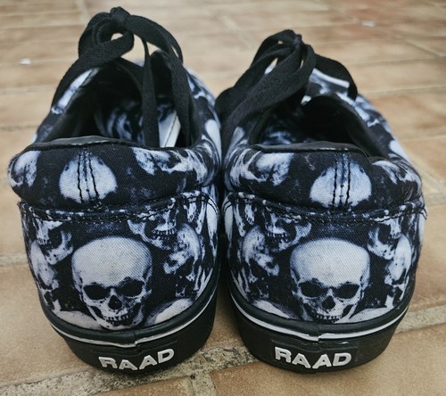 RAAD Custom Canvas B&W Skull Sneakers, Men's Size US13, New Without Box ...
