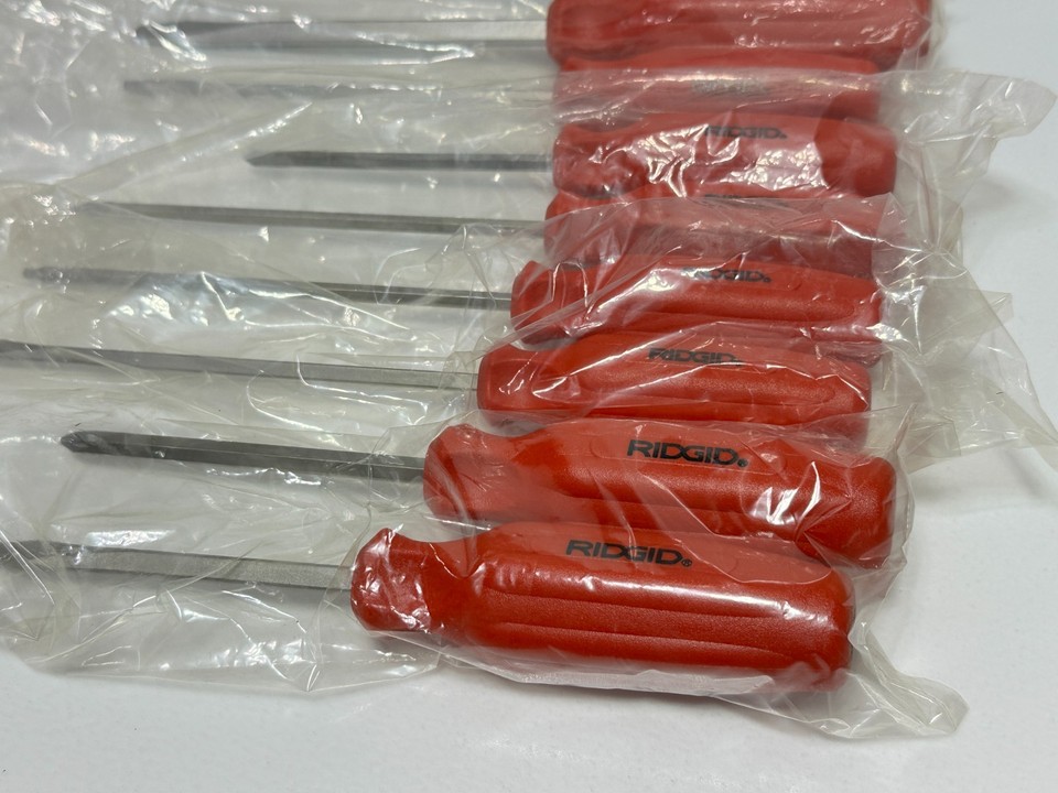 NOS RIDGID Tools USA (Rare) 620-749 12pc Red-Orange Handle Screwdriver ...