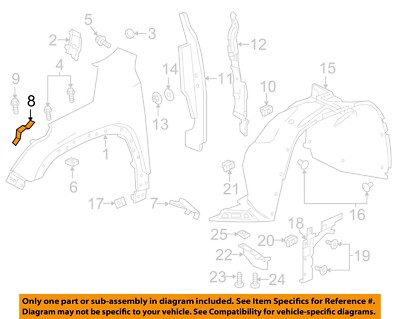 GM OEM 17-19 Acadia Fender Fender Components-Fender Mtg Bkt 23181396 | eBay