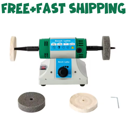 Variable Speed Bench Grinder Jewelry Polisher Polishing Machine Craft ...