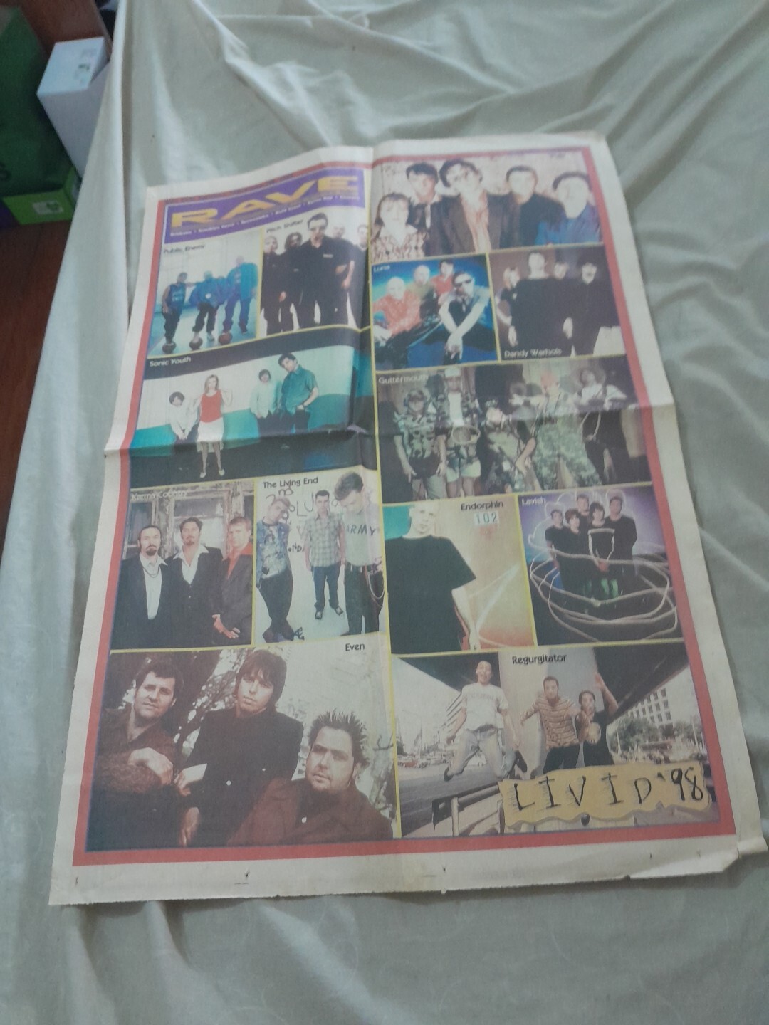 Livid Festival 1998 Poster. Rave Magazine. 4 × A4. New Condition. RARE ...