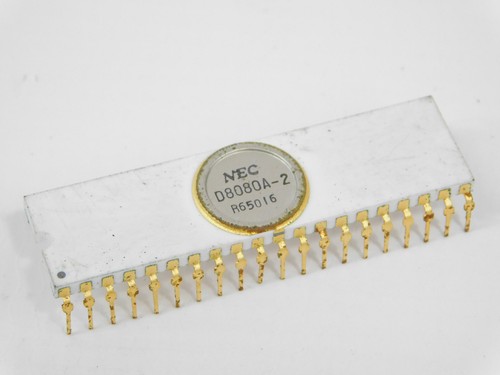 NEC D8080A-2 Vintage Gold White Ceramic 40-Pin IC (rare) | eBay