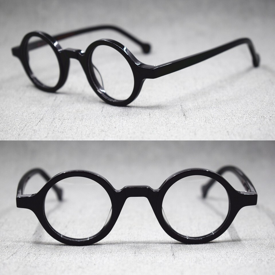 Small Round 38mm Full Rim Eyeglass Frames Acetate Hand Made Glasses ...