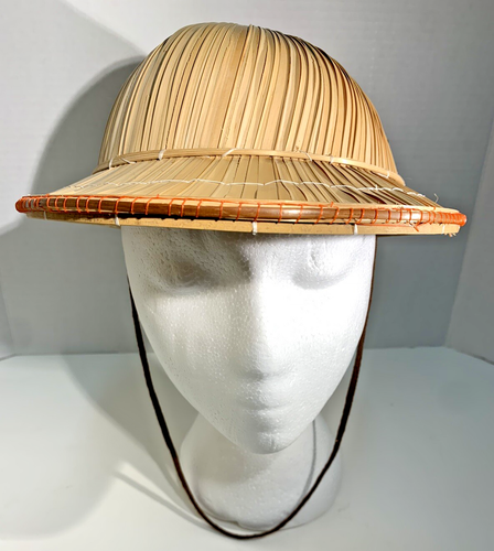 Straw Rattan Bamboo Pith Helmet Sun Safari Jungle Hat Unisex | eBay