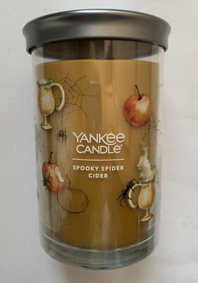 Yankee Candle SPOOKY SPIDER CIDER 2-Wick Signature 20 oz Lge Candle ...