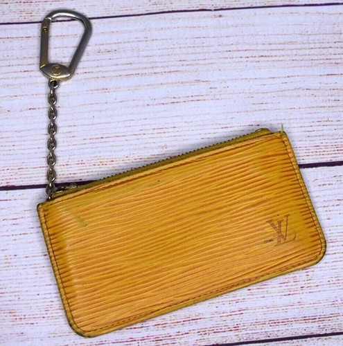 Louis Vuitton Key Cles Pochette Epi Leather Yellow Coin Purse READ ...