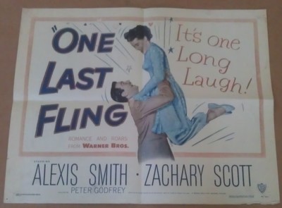 ONE LAST FLING MOVIE POSTER HALF SHEET 1949 ORIGINAL FOLDED 22x28 ...