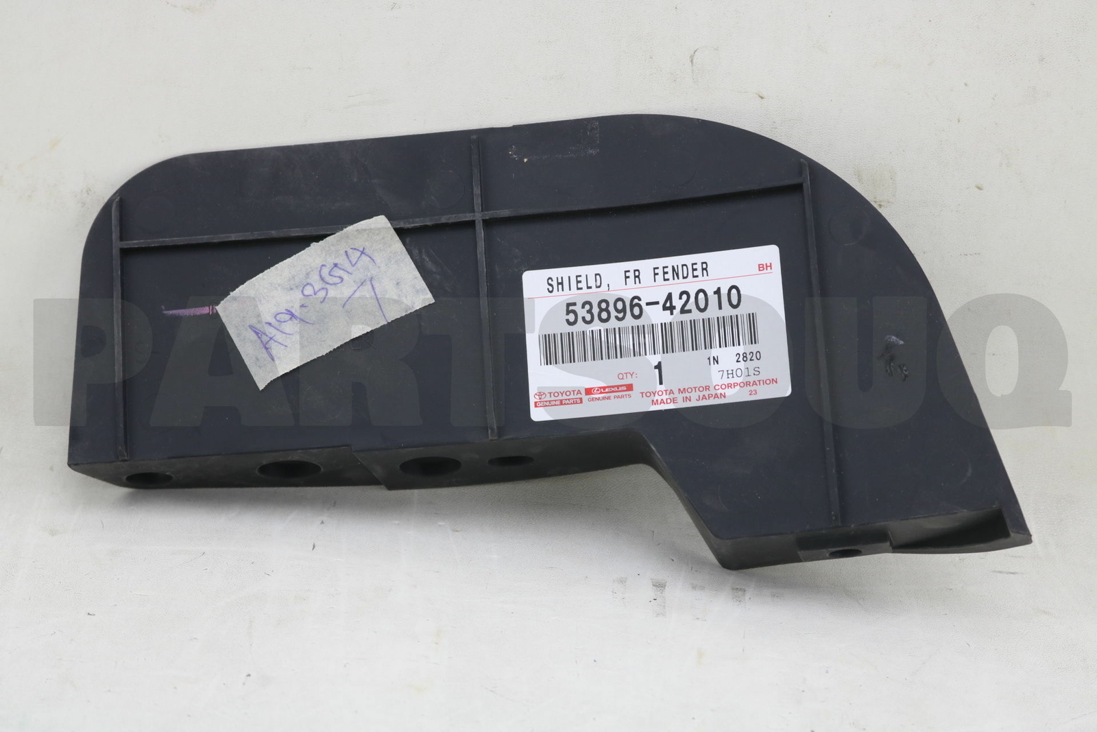 5389642010 Genuine Toyota SHIELD, FRONT FENDER SPLASH, FRONT LH 53896 ...