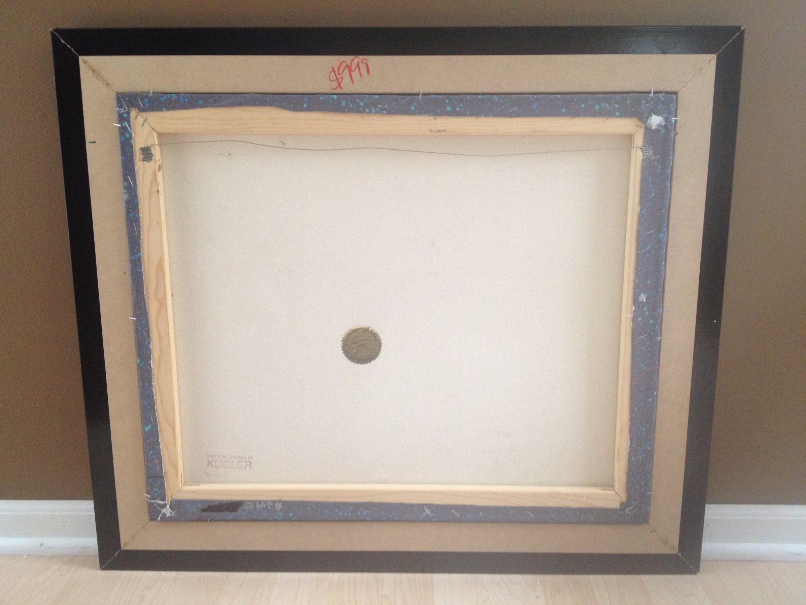 ORIGINAL SIGNED JOSEF KUGLER ABSTRACT PAINTING ACRYLIC CANVAS 29" x 25 ...