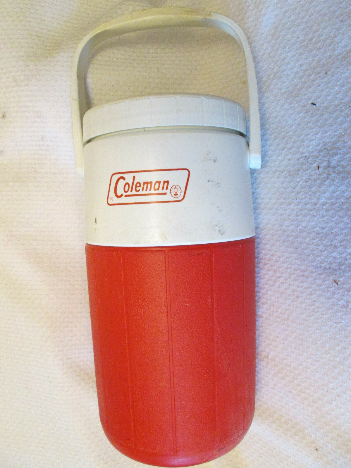 Vintage Coleman Water Jug Cooler Polylite 1/2 Gallon 5590 Jug Red and ...