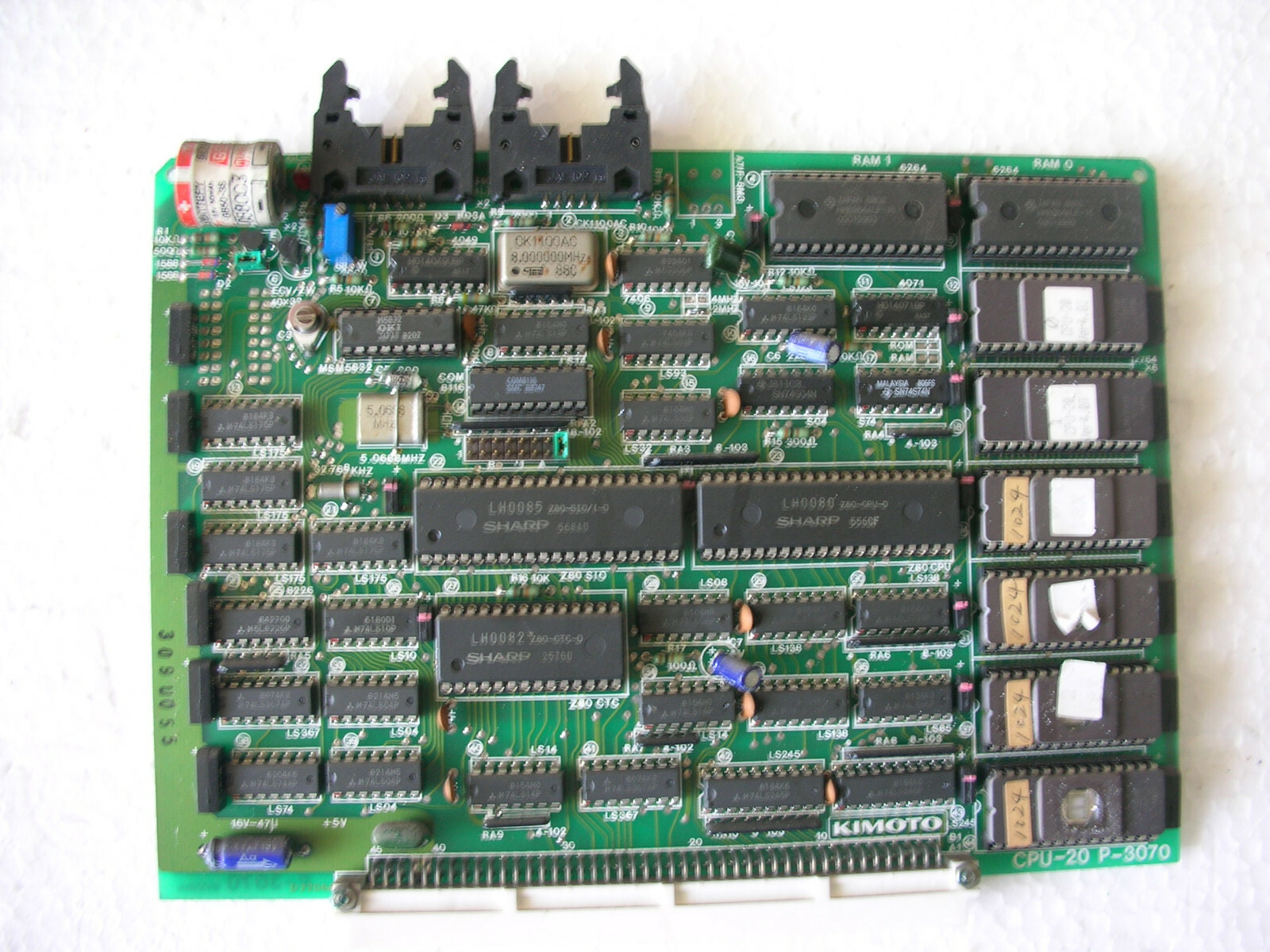 Kimoto 186-s CPU-20 P-3070 Board Sharp LH0085 LH0080 LH0082 HM6264ALP ...