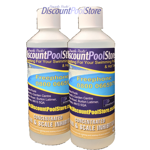 Concentrated Stain & Scale Inhibitor Pools Spas Hot Tubs 2 x 0.5lts ...