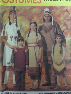 Vtg 90's McCalls 7765 INDIAN SQUAW CHIEF NATIVES Costume Sewing ...