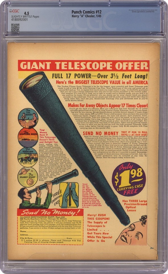 Punch Comics #12 CGC 4.5 1945 4180092001 | eBay