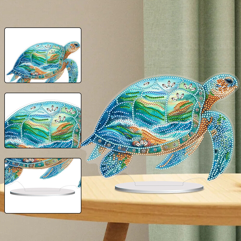 Sea Turtle Special Shaped Desktop Diamond Art Kits for Home Office ...