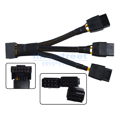 12VHPWR Mini 16Pin to 3x 8Pin PCI-e GPU Graphics Cards Power Cable For ...